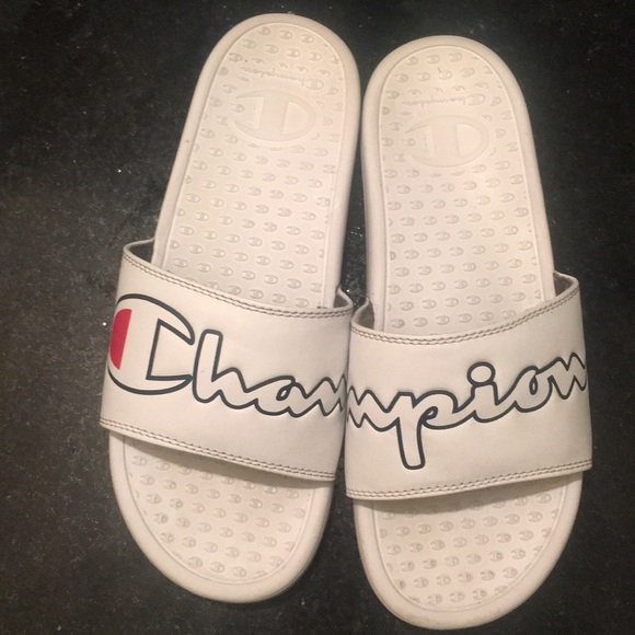 Champion | Shoes | White Champion Slides | Poshmark